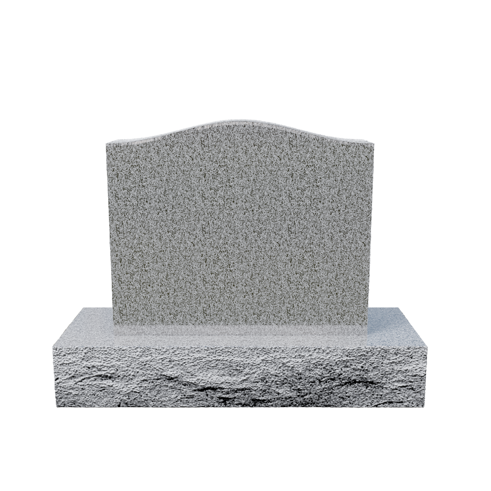 SINGLE UPRIGHT GRAY GRANITE HEADSTONE – Traditional Headstones